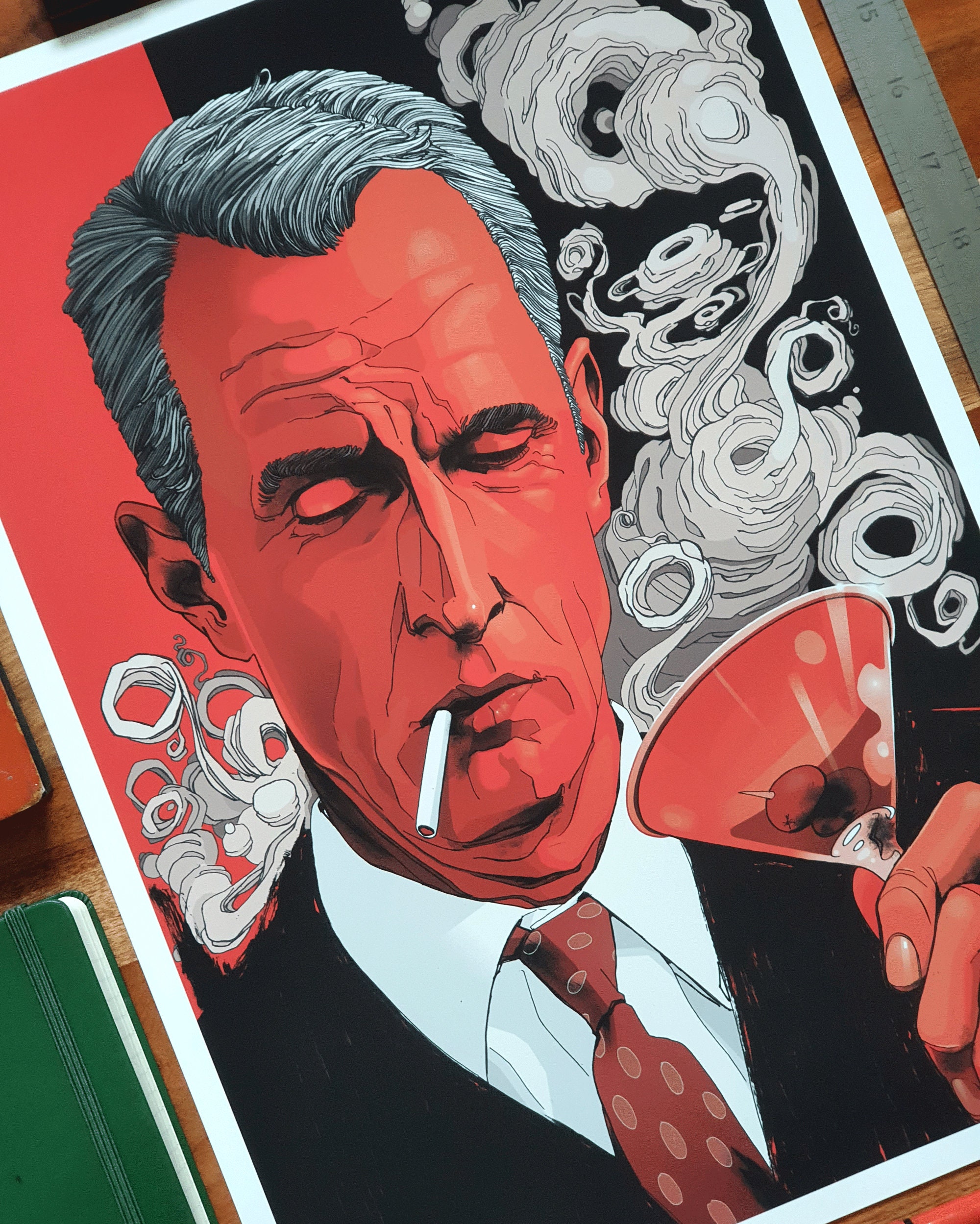 Roger Sterling Mad Men Portrait Print - Etsy