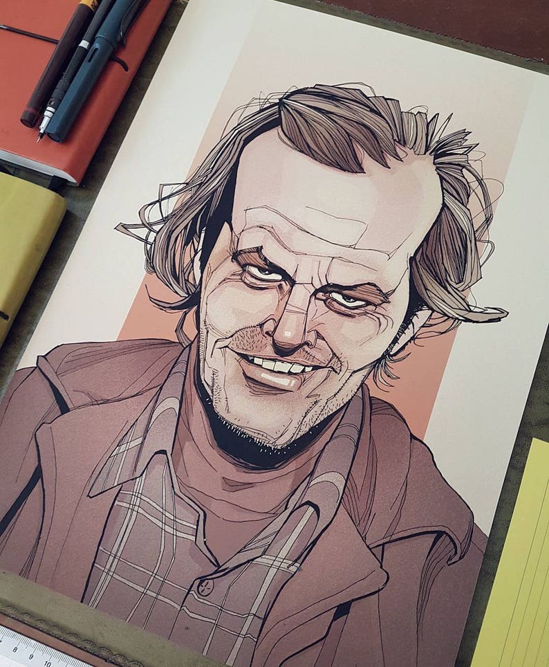 The Shining Art Print - Jack Nicholson as Jack Torrance - Etsy