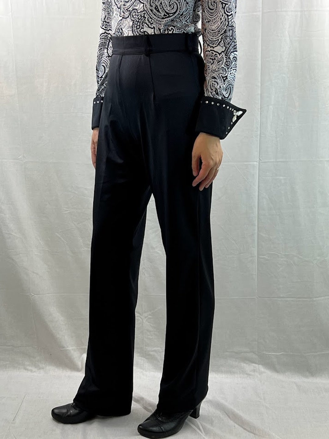 Youth Girl Black Stretch Show Pants Western Horse Rail Showmanship ...