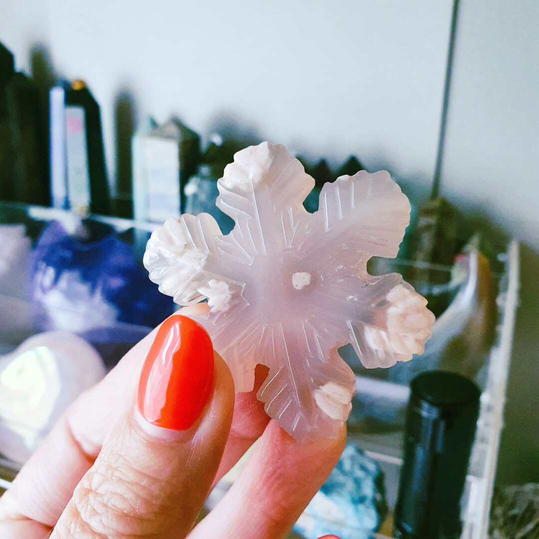 Flower Agate Crystal, Agate Snowflake, Crystal Snowflake, Snow Flake ...