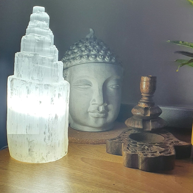 Selenite Lamp - Etsy