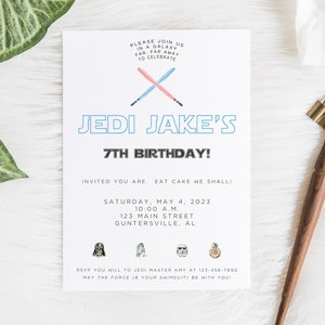 Star Wars Invitation, Star Wars Birthday Invitation , Kids Birthday ...