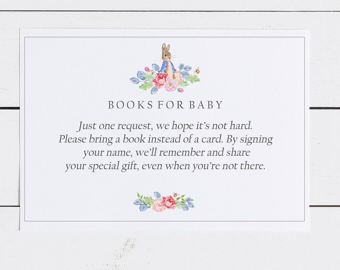 Matching Book Request Card, Baby Shower, Birthday Party, Book Request ...