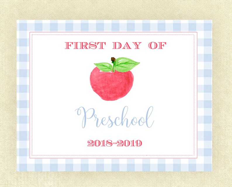 First Day of School Sign Digital Print First Day of - Etsy