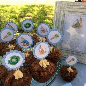 Peter Rabbit Simple Cupcake Toppers, Peter Rabbit Party, Peter Rabbit ...