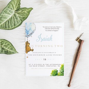 Winnie the Pooh Thank You Card, Thank You Card, Winnie the Pooh Baby ...