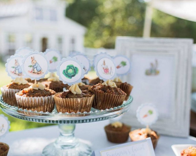 Peter Rabbit Simple Cupcake Toppers, Peter Rabbit Party, Peter Rabbit ...