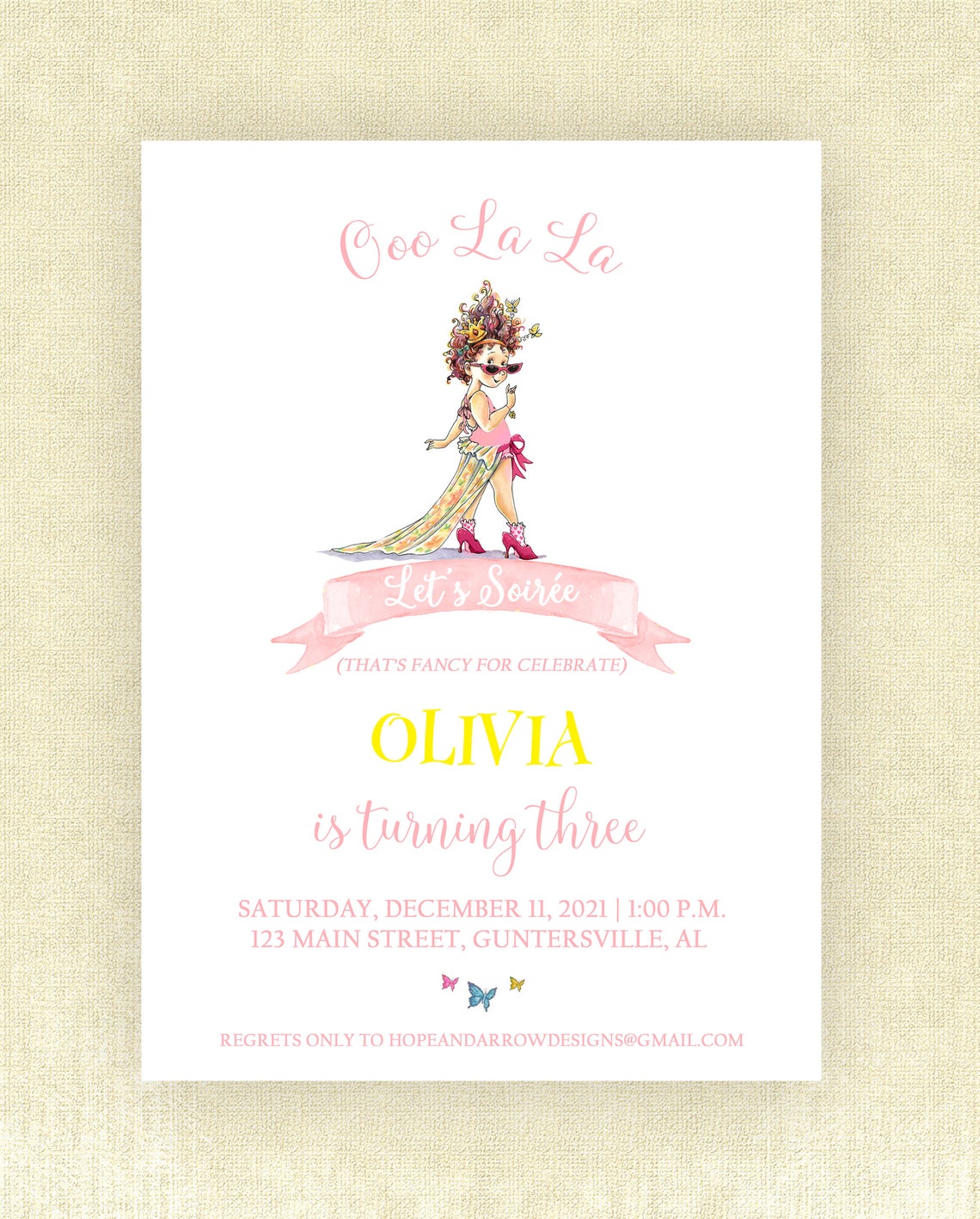Fancy Nancy Birthday Invitation, Fancy Nancy Party, Fancy Nancy ...
