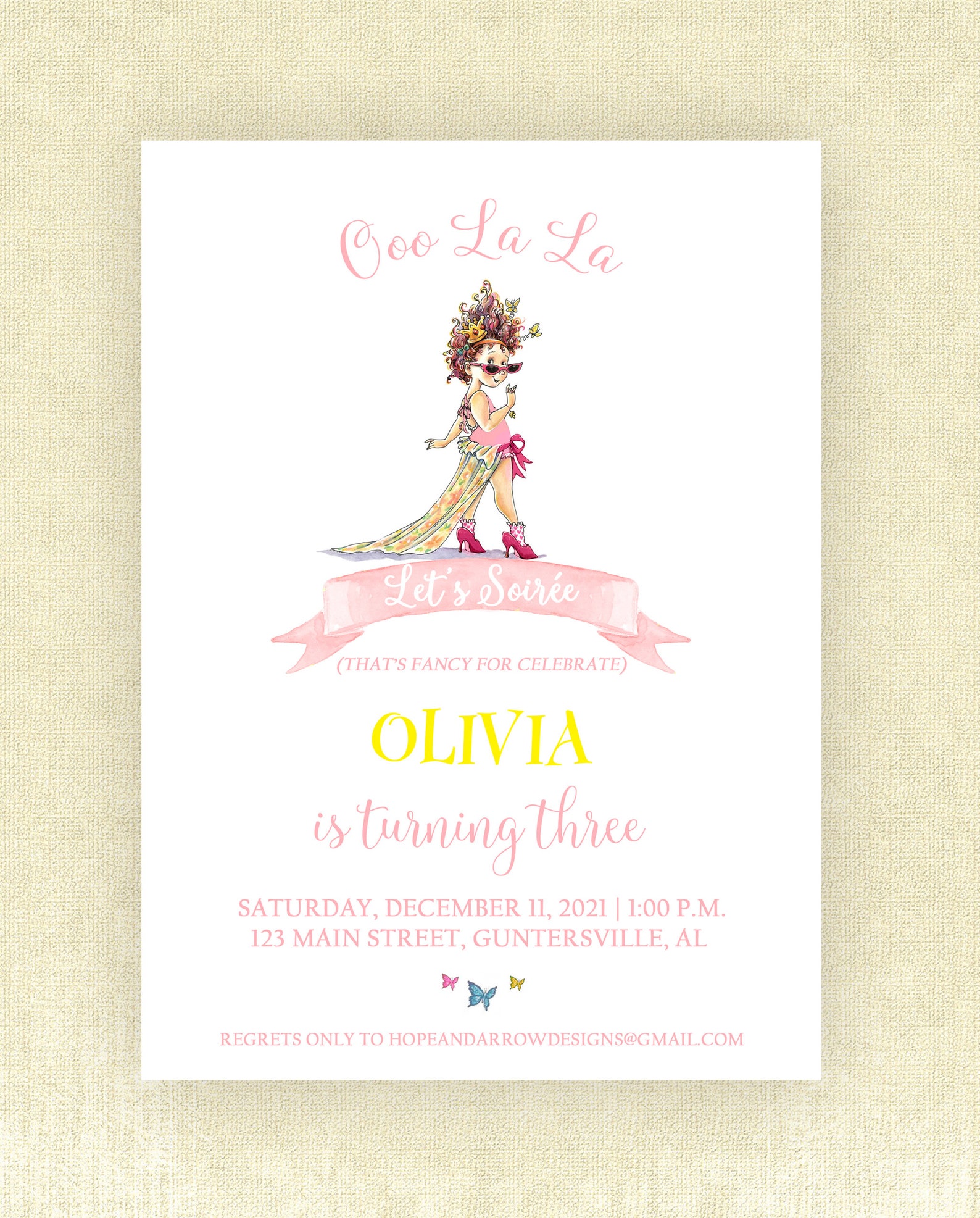 Fancy Nancy Birthday Invitation, Fancy Nancy Party, Fancy Nancy ...