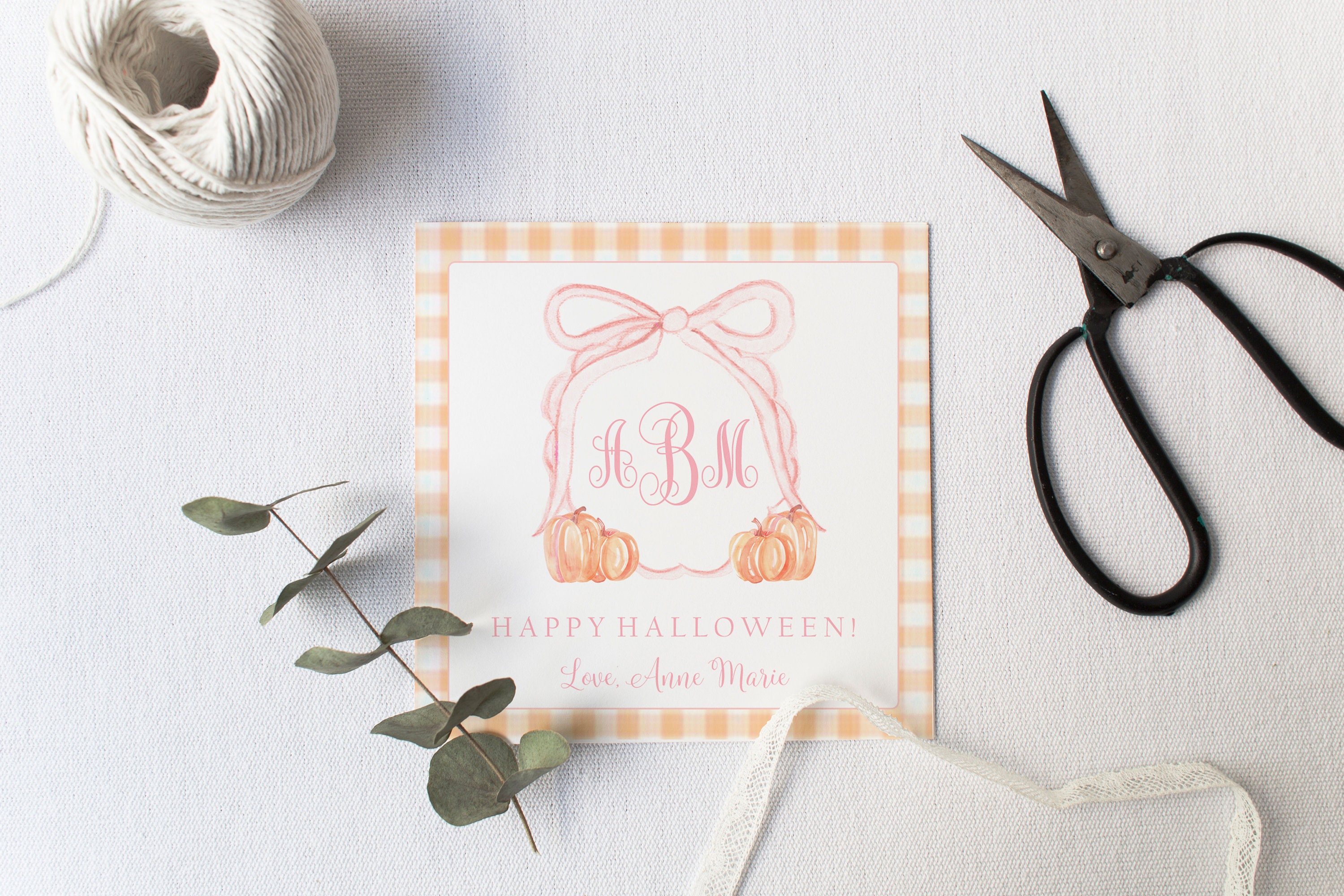 Halloween Gift Tag, Watercolor Halloween Gift Tag, Pumpkin Tags ...