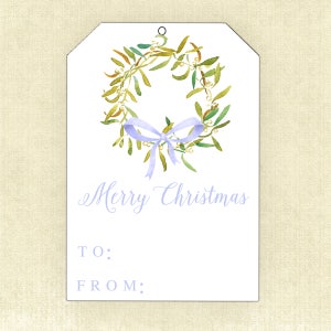 Watercolor Christmas Gift Tags, Digital Gift Tag, Printable Christmas ...