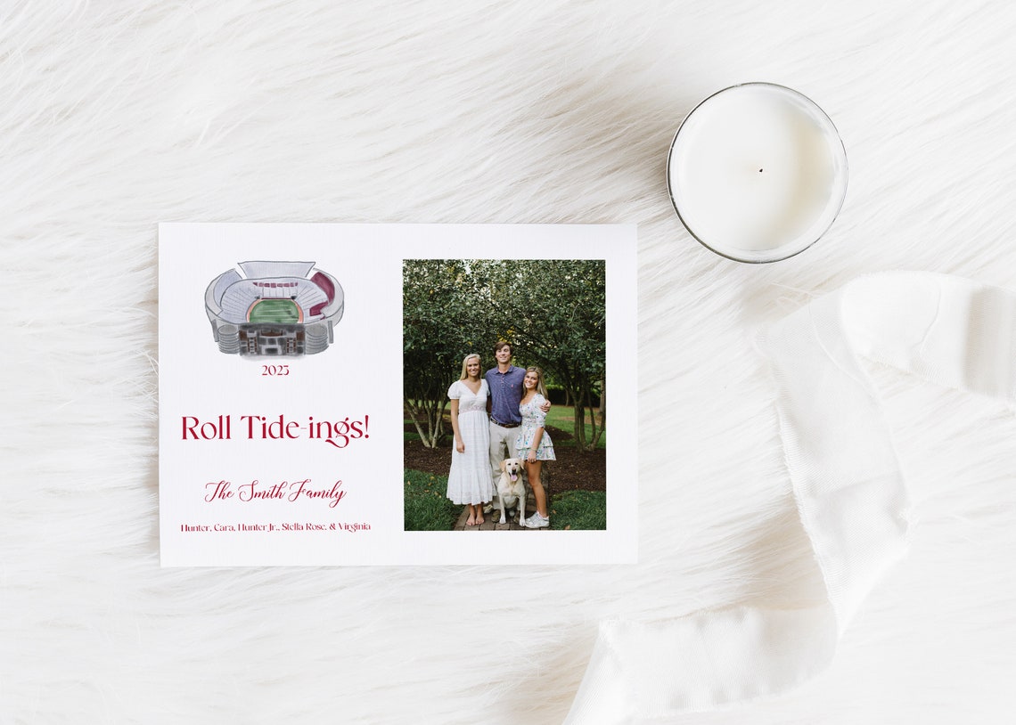 University of Alabama Christmas Card, Roll Tide Christmas Card ...