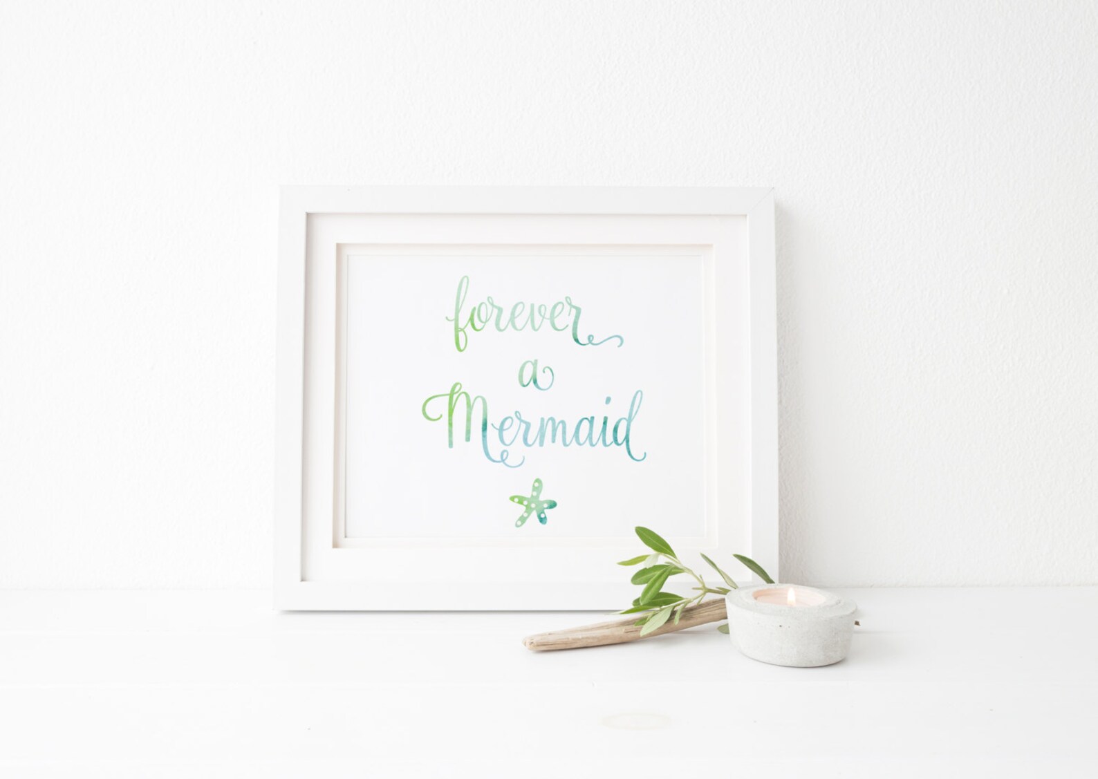 Forever A Mermaid Print Mermaid Print Mermaid Digital Print - Etsy
