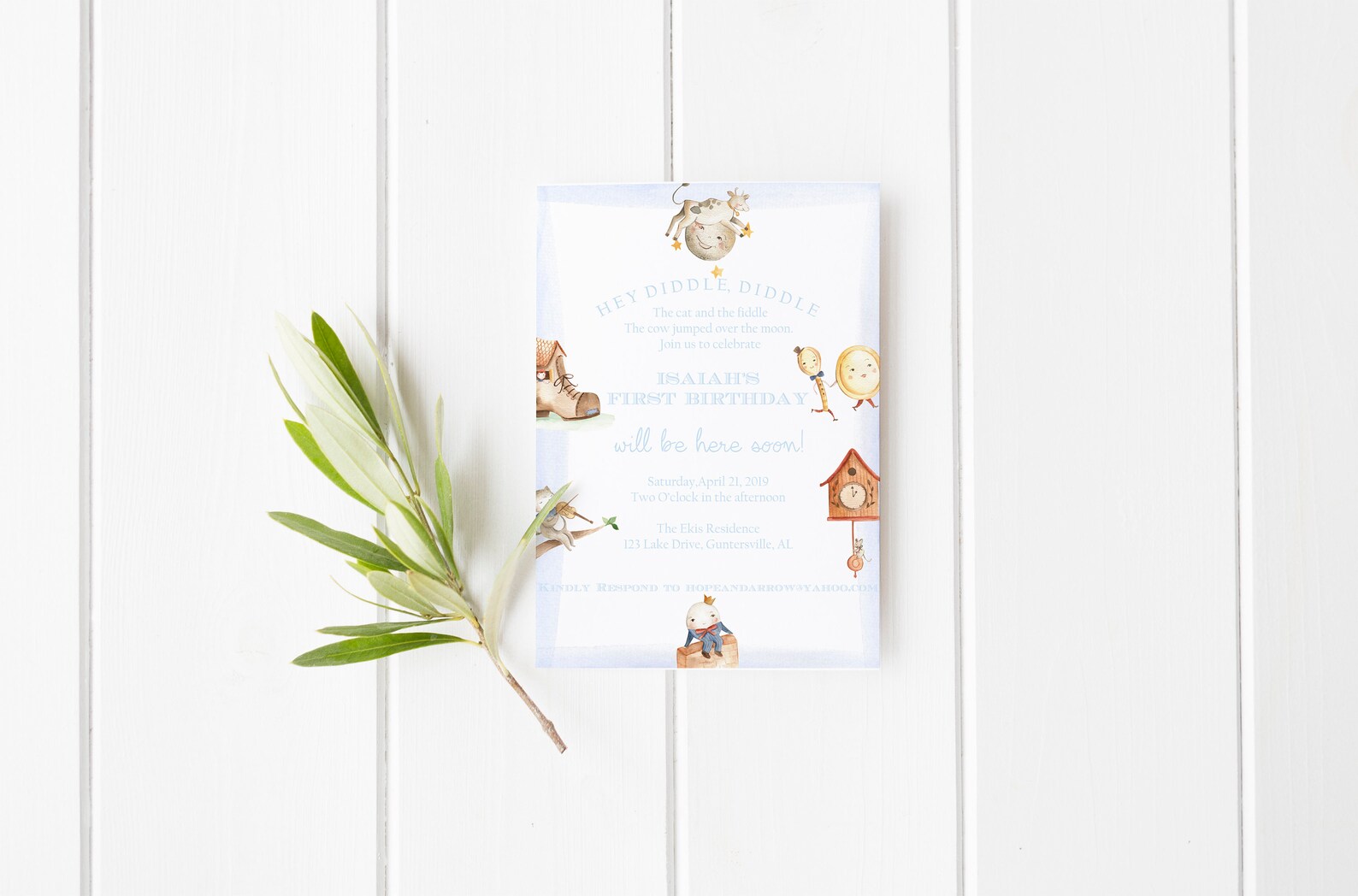 Watercolor Nursery Rhyme Invitation Nursery Rhyme Birthday - Etsy