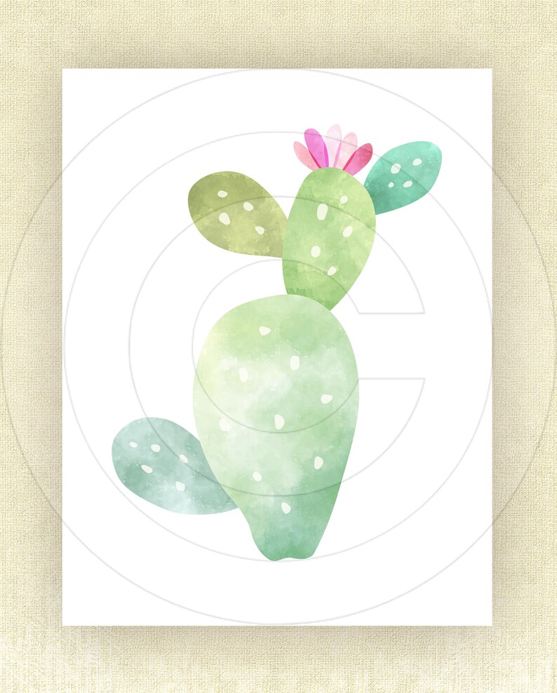 Watercolor Cactus, Cactus Print, Succulent Print, Cactus Art, Cactus ...