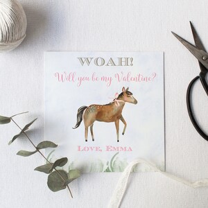Horse Valentine, Watercolor Horse Valentine Card, Watercolor Valentine ...
