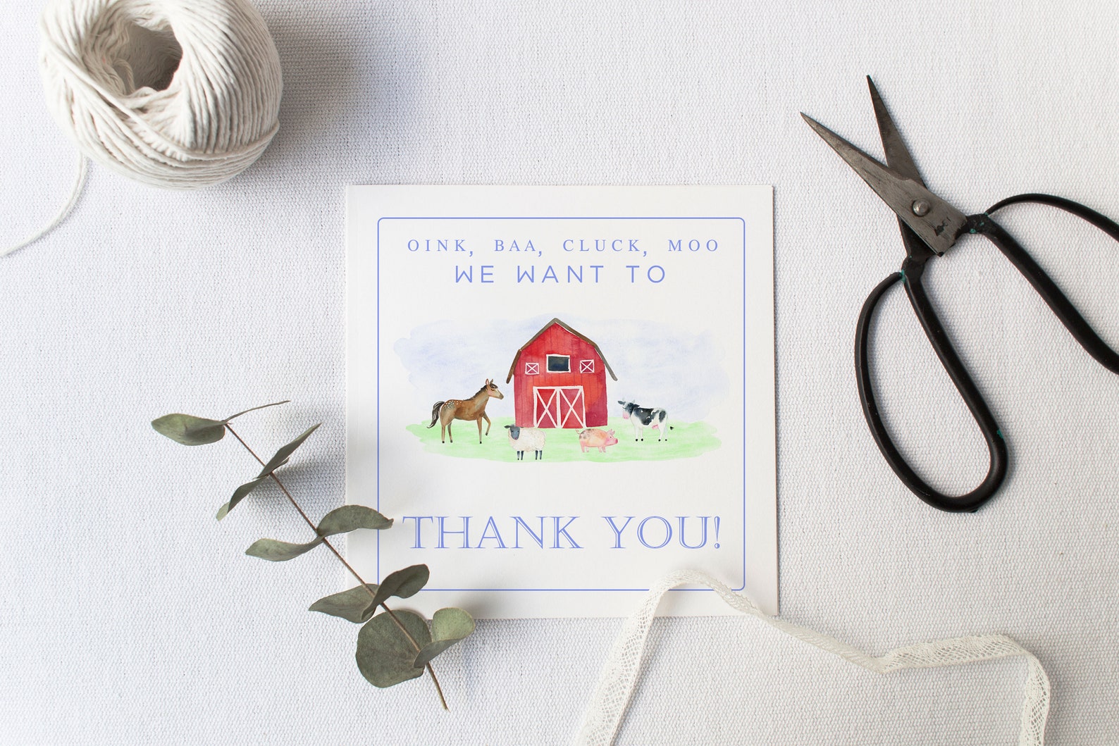 Farm Favor Tag, Farm Favor Tag, Barn Yard Thank You, Barn Favor Tag ...