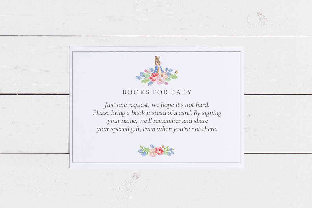 Matching Book Request Card, Baby Shower, Birthday Party, Book Request ...