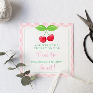 Cherry Cupcake Toppers, Cupcake Topper, Watercolor Cherry Cupcake ...