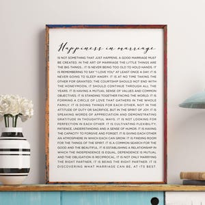 The ART of MARRIAGE Poem Printable, Anniversary Gift, Wedding Gift ...