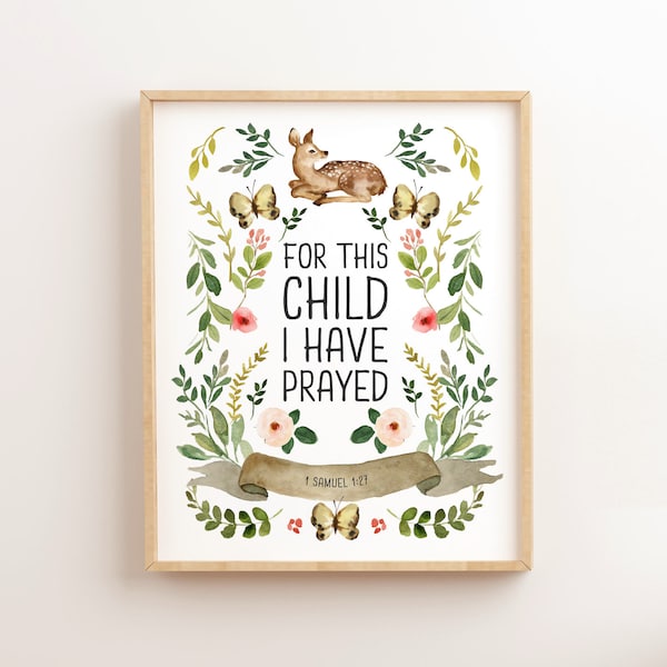 For This Child We Have Prayed Printable - Etsy