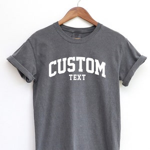 Custom Varsity T-shirt Comfort Colors T-shirt Custom School - Etsy