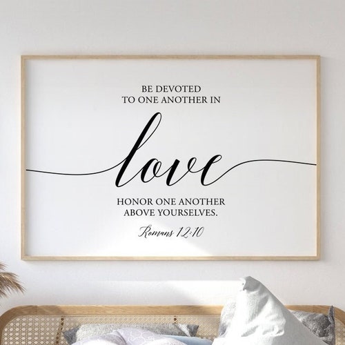 Bible Verses Printable Romans 12:10 Be Devoted to One - Etsy