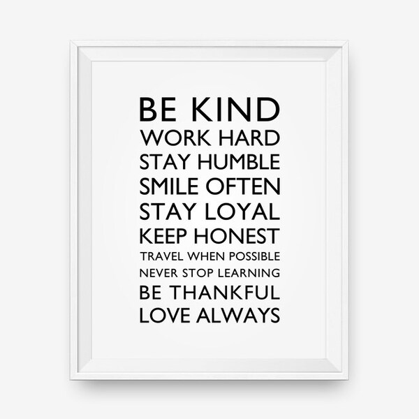 Be Kind Work Hard - Etsy