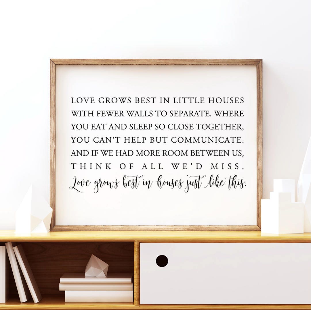 Love Grows Best in Little Houses Like This Love Sign Wedding - Etsy Canada