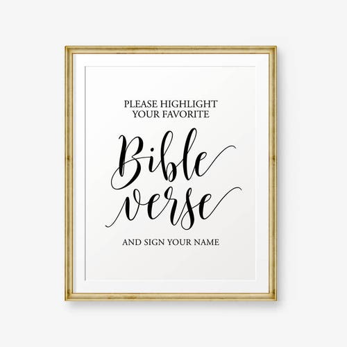 Wedding Bible Verse Sign Printable Please Highlight Your - Etsy Wedding Bible Verse Sign Printable Please Highlight Your - Etsy