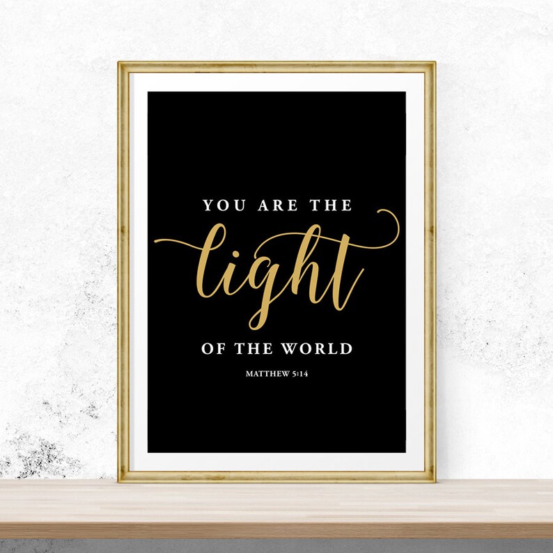 You are the Light of the World Matthew 5:14 Bible Verse | Etsy