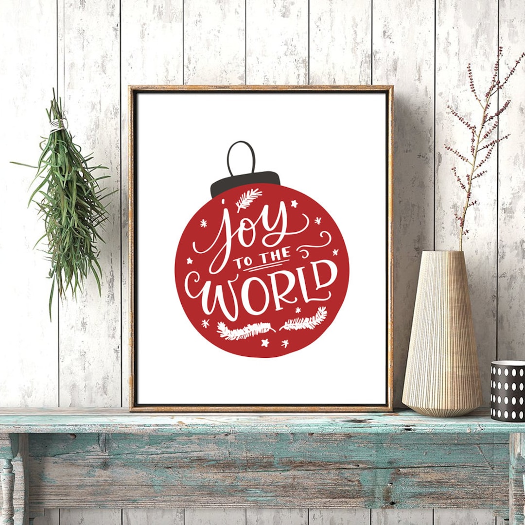Christmas Printable, Joy to the World Printable, Farmhouse Decor ...