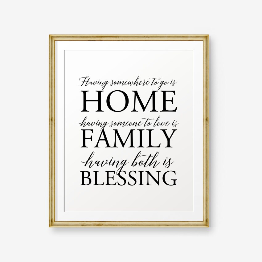 Entry Wall Quote Home Family Blessing home decor wedding | Etsy