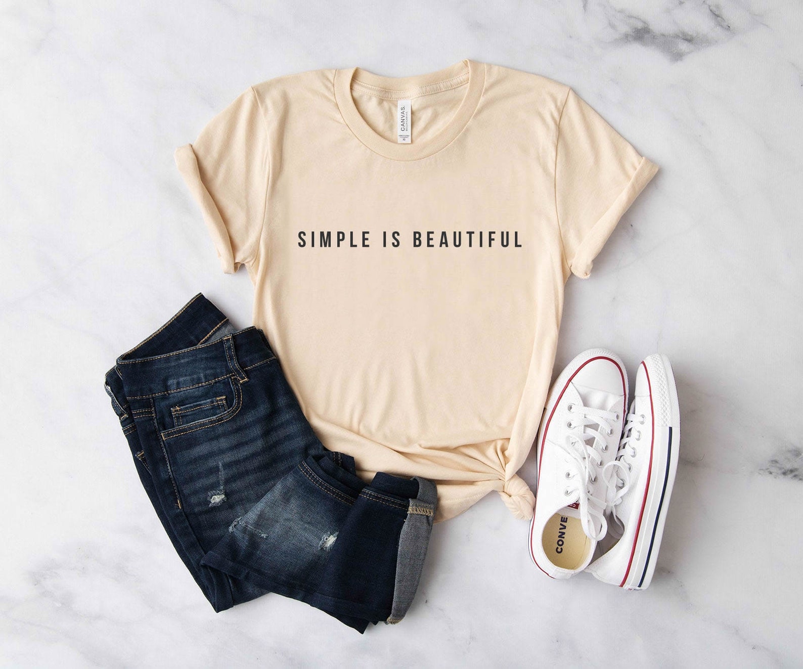 Simple is Beautiful Shirt Shirt With Saying Inspirational - Etsy