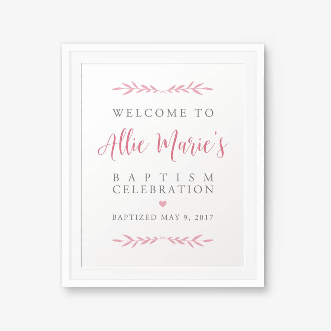 Personalized Baptism Welcome Sign Baptism Printable Welcome | Etsy