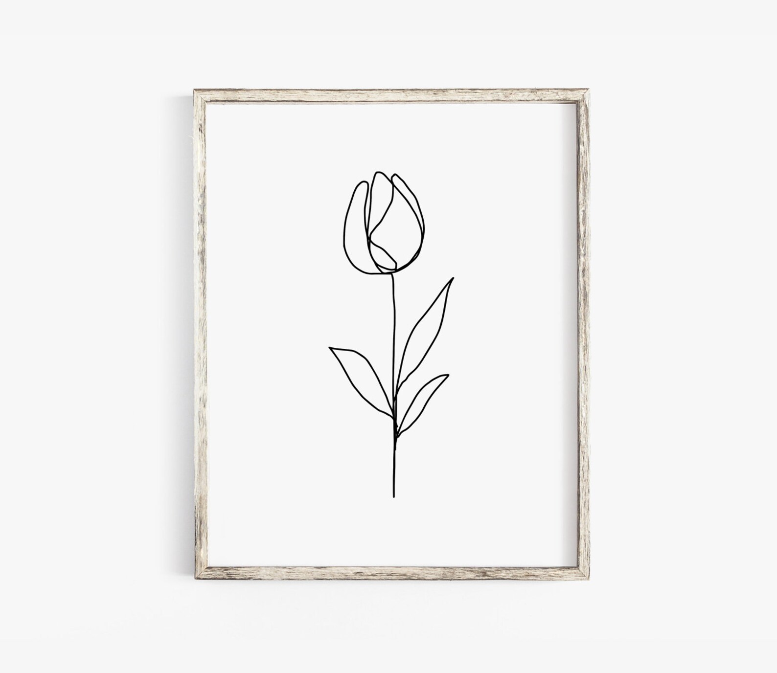 Floral line art Printable Line Flower Art Printable Floral | Etsy