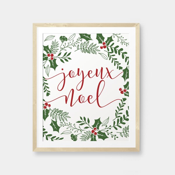 Joyeux Noel Card - Etsy