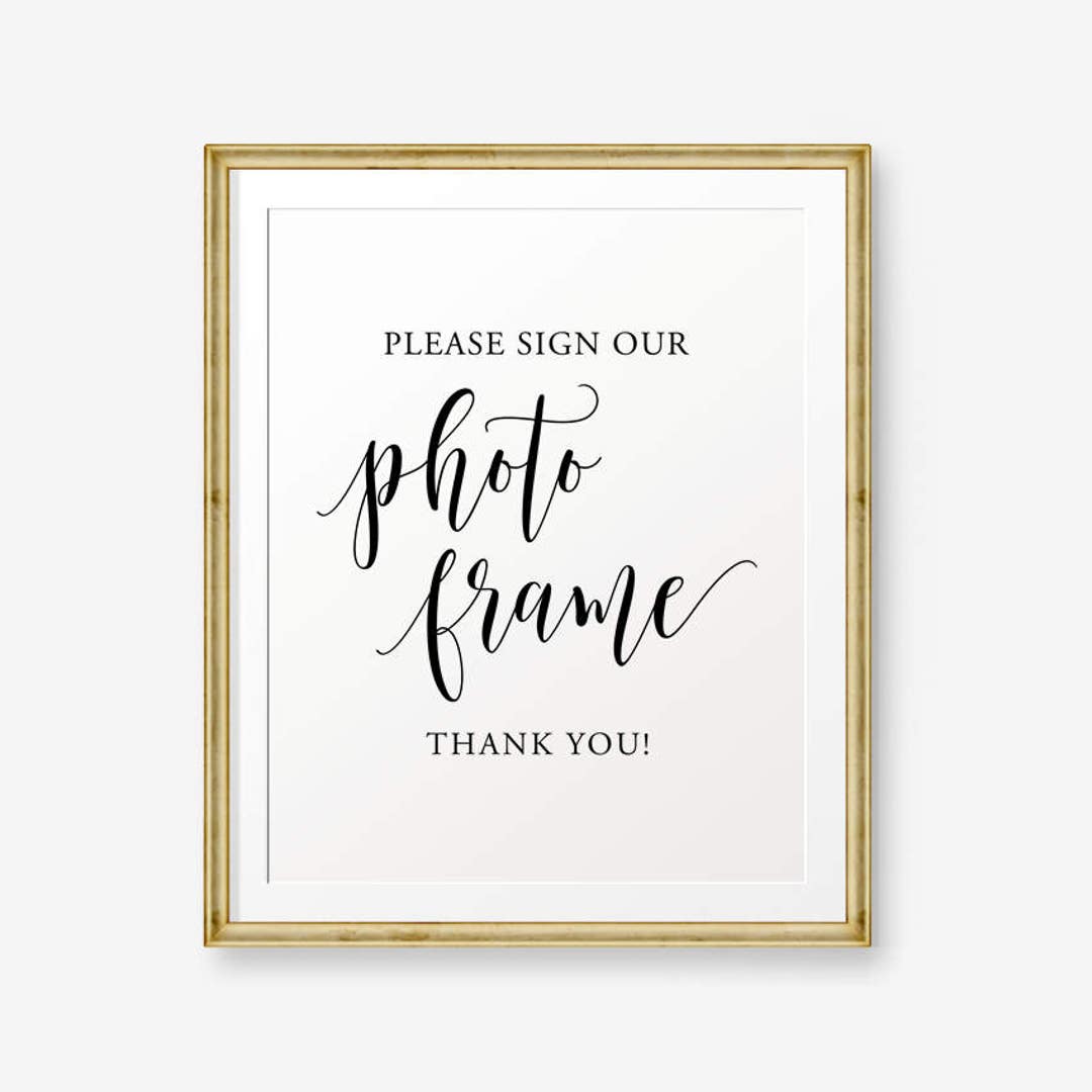 Please Sign Our Photo Frame, Wedding Sign, Reception Sign, Guest Book ...