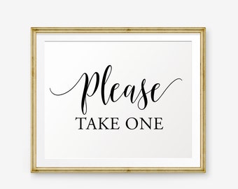Please Take One Sign | Etsy