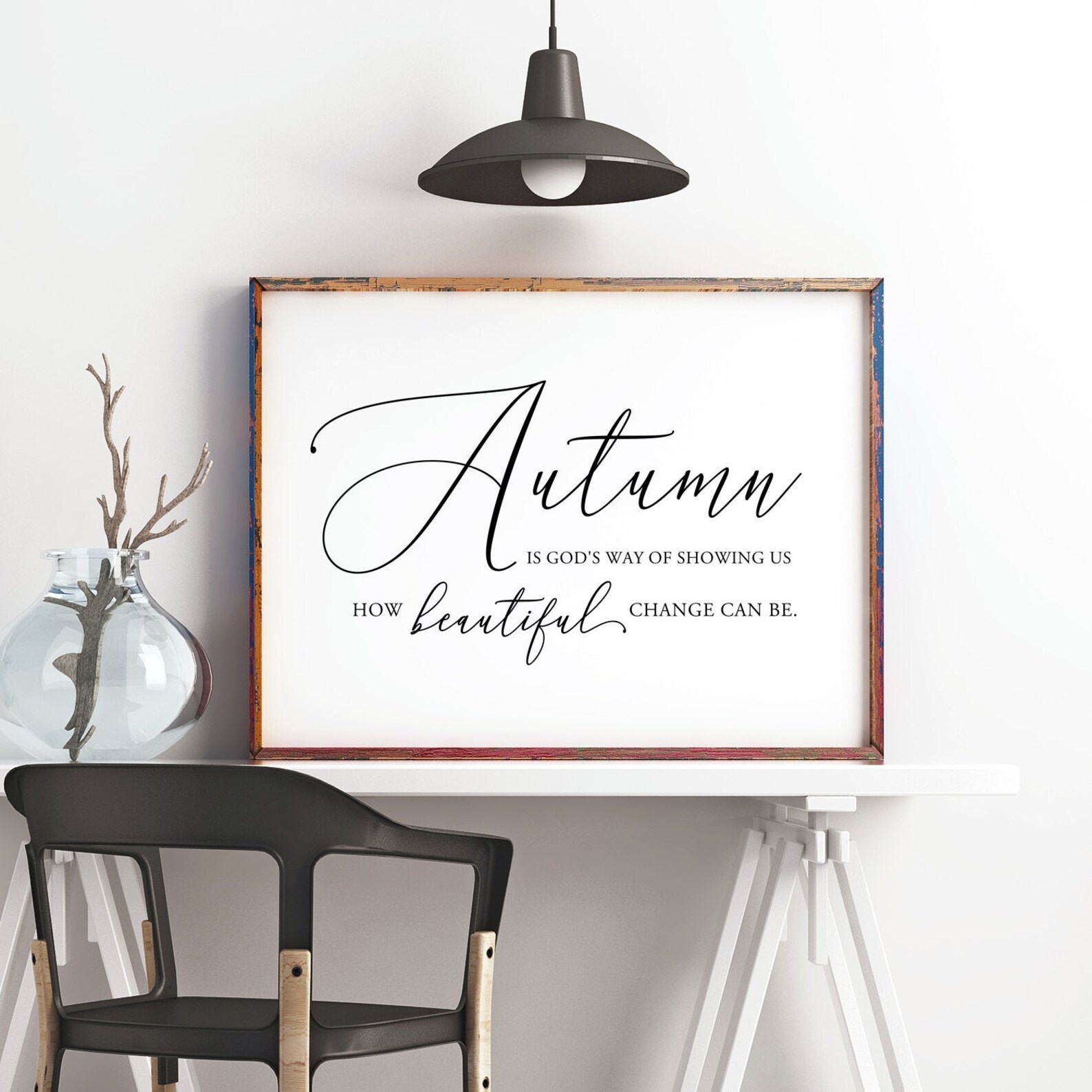 Fall Autumn Sign Printable Thanksgiving Decor Autumn Art - Etsy