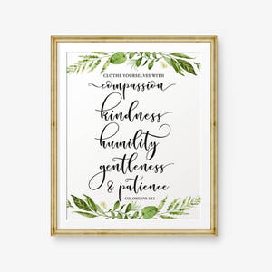 Bible Verse Printable, Colossians 3:12, Clothe Yourselves With ...