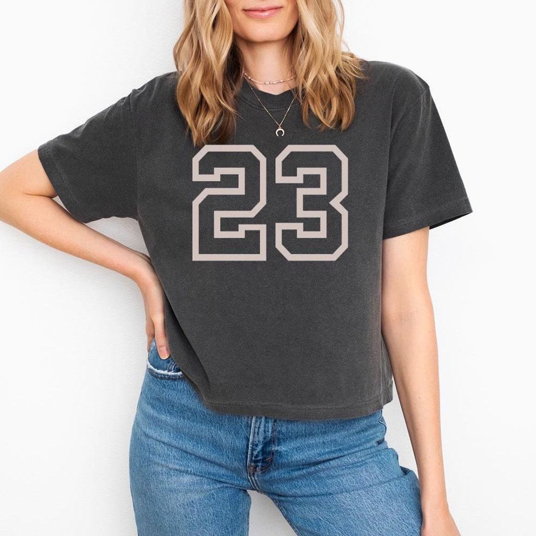 Custom Number Crop Boxy T-shirt, Custom Boxy Crop Tee, Aesthetic Tee ...