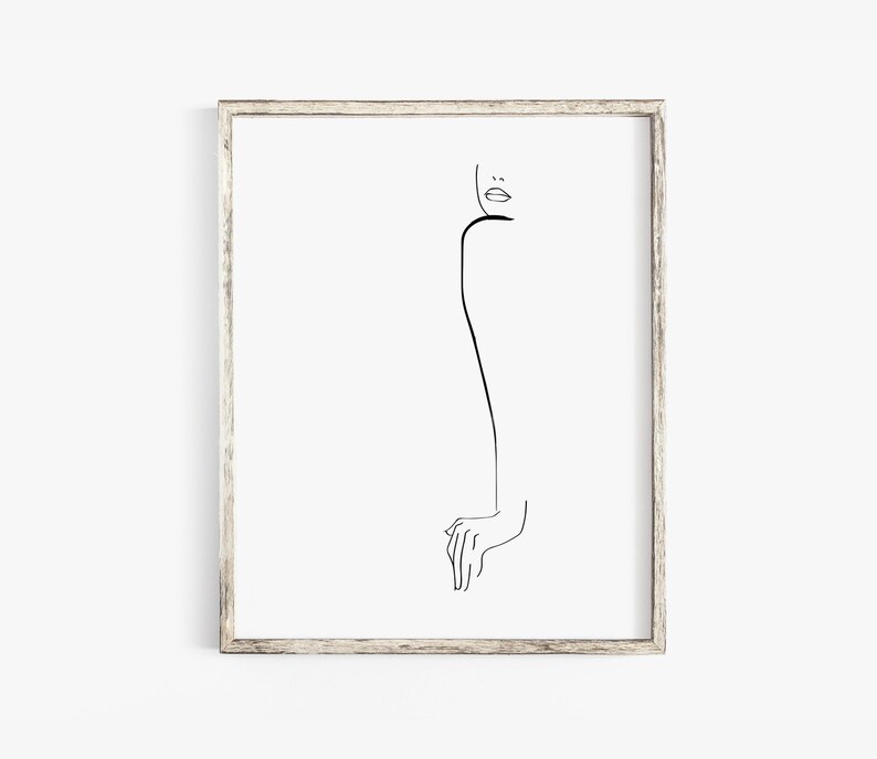 Abstract Woman Line Art Printable Woman Line Art Feminine | Etsy