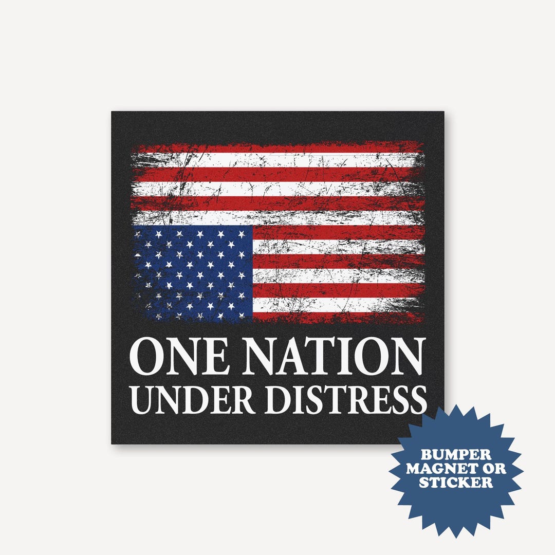 One Nation Under Distress Automagnet oder Aufkleber, umgedrehte ...