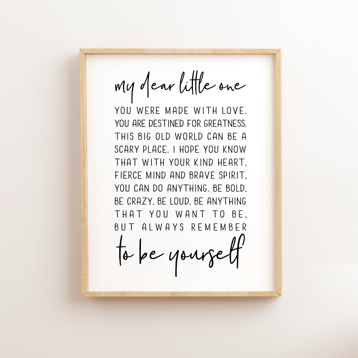 My Dear Little One Printable Art Children Boy or Girl - Etsy