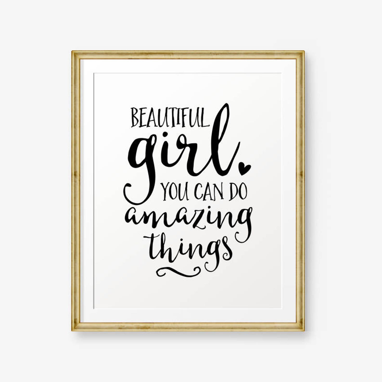 Beautiful Girl You Can Do Amazing Things Nursery Printable - Etsy
