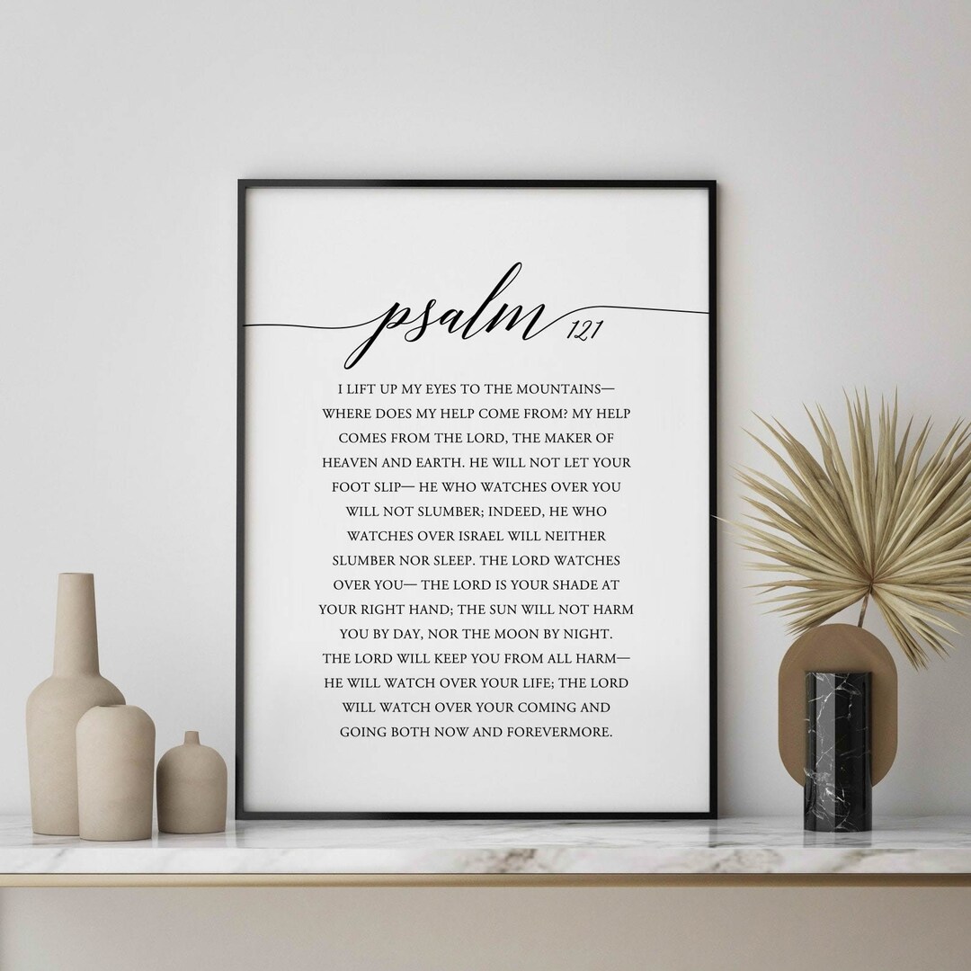 Bible Verse Printable Psalm 121 Printable Scripture Wall - Etsy