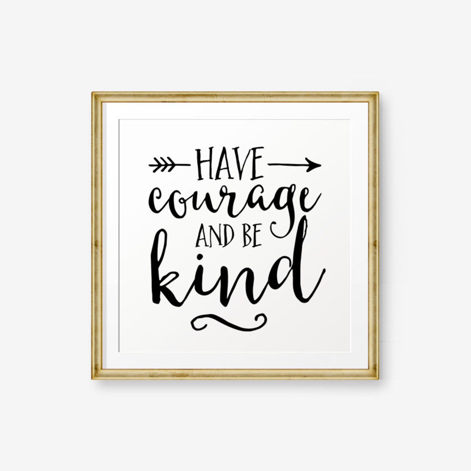 Have Courage and Be Kind Nursery Gold Printable Princess - Etsy
