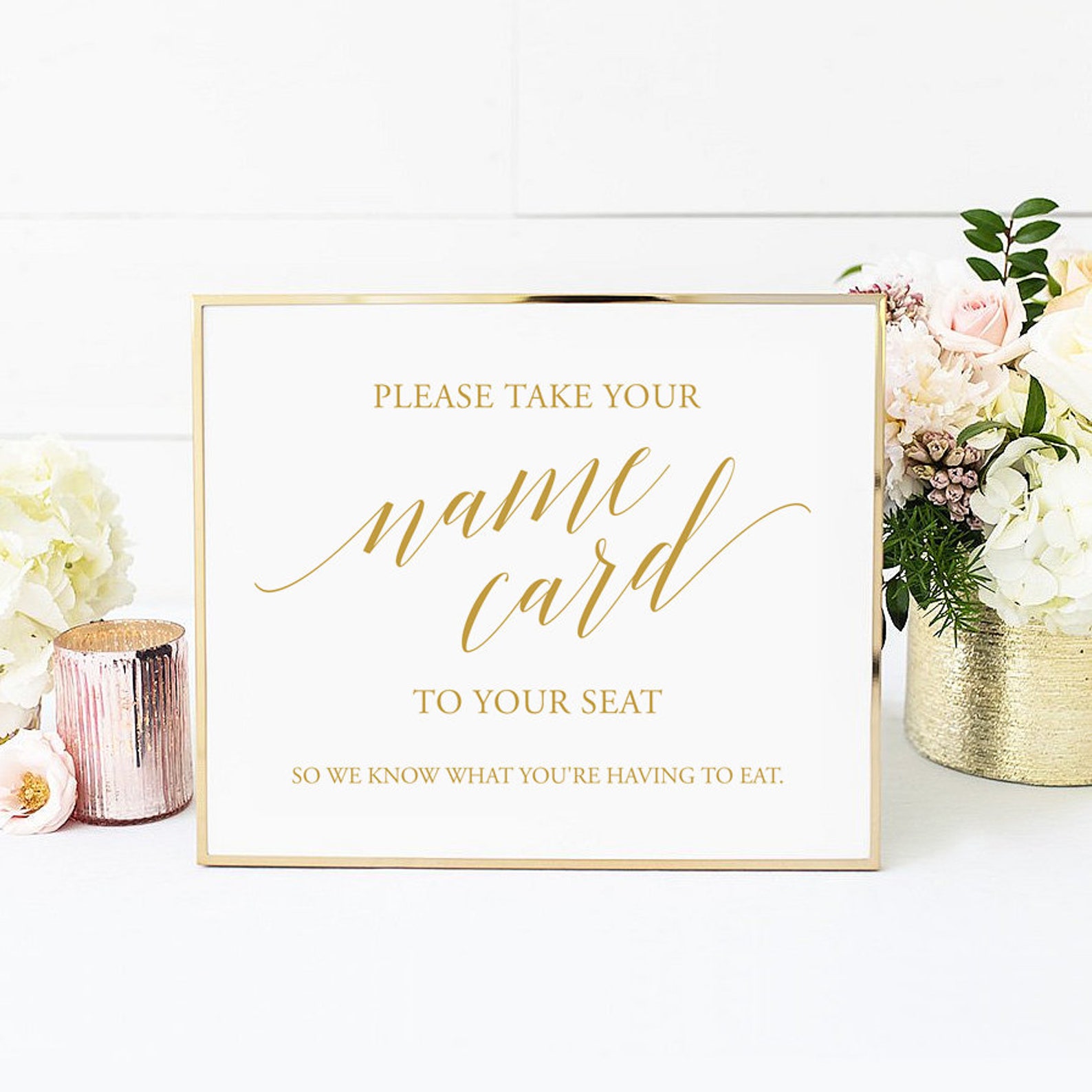 Take Your Name Card Sign Place Cards Sign Printable Wedding - Etsy