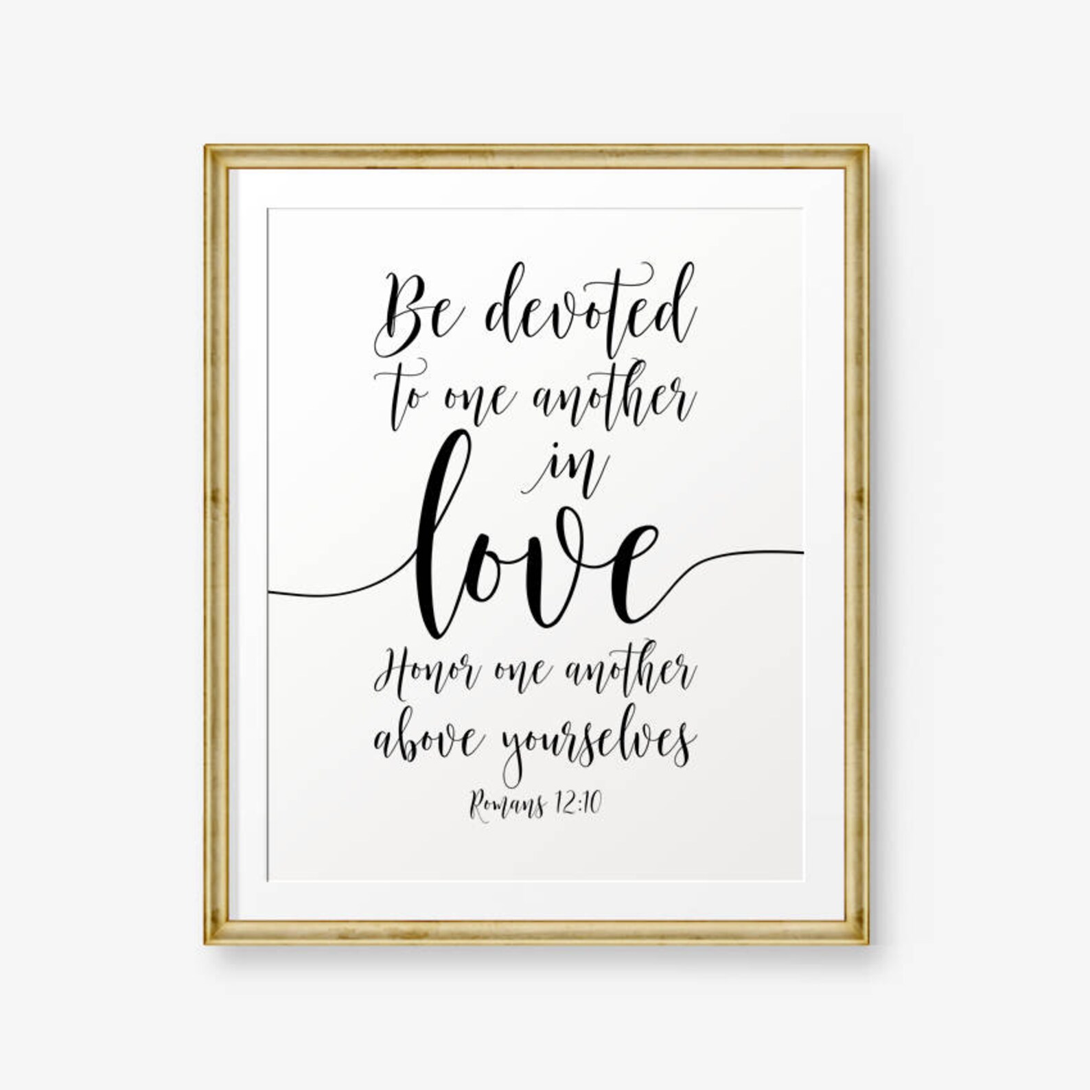 Bible Verses Printable Romans 12:10 Be devoted to one | Etsy